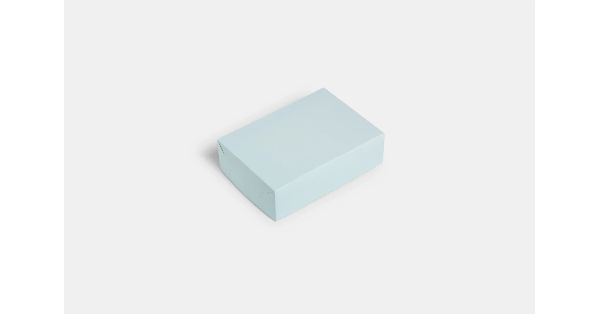 Pastel blue pastry box lid 02