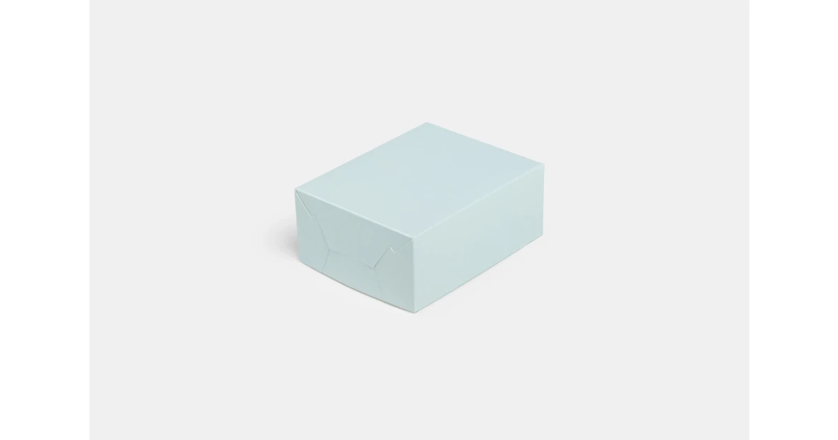 Pastel blue pastry box lid 01